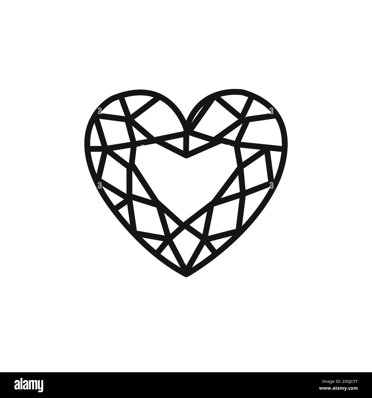 Heart shaped diamond icon vector logo set collection for web app ui Stock Vector Image & Art - Alamy