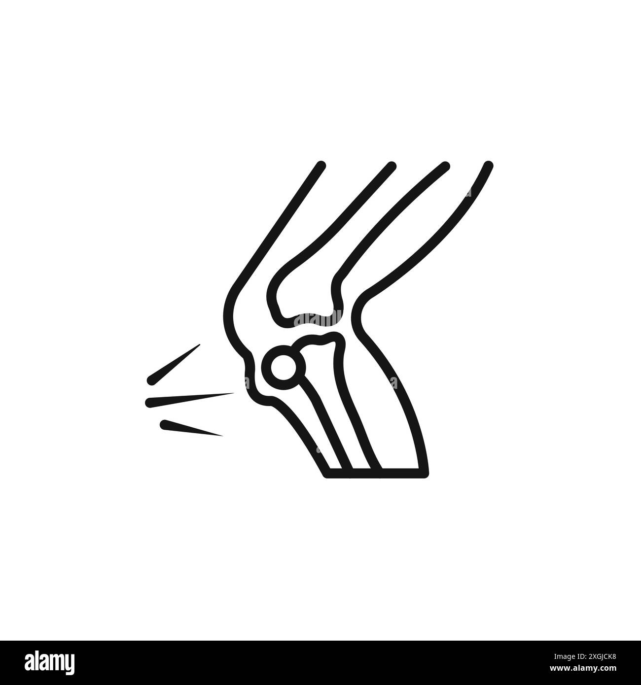 Knee pain icon vector logo set collection for web app ui Stock Vector Image & Art - Alamy