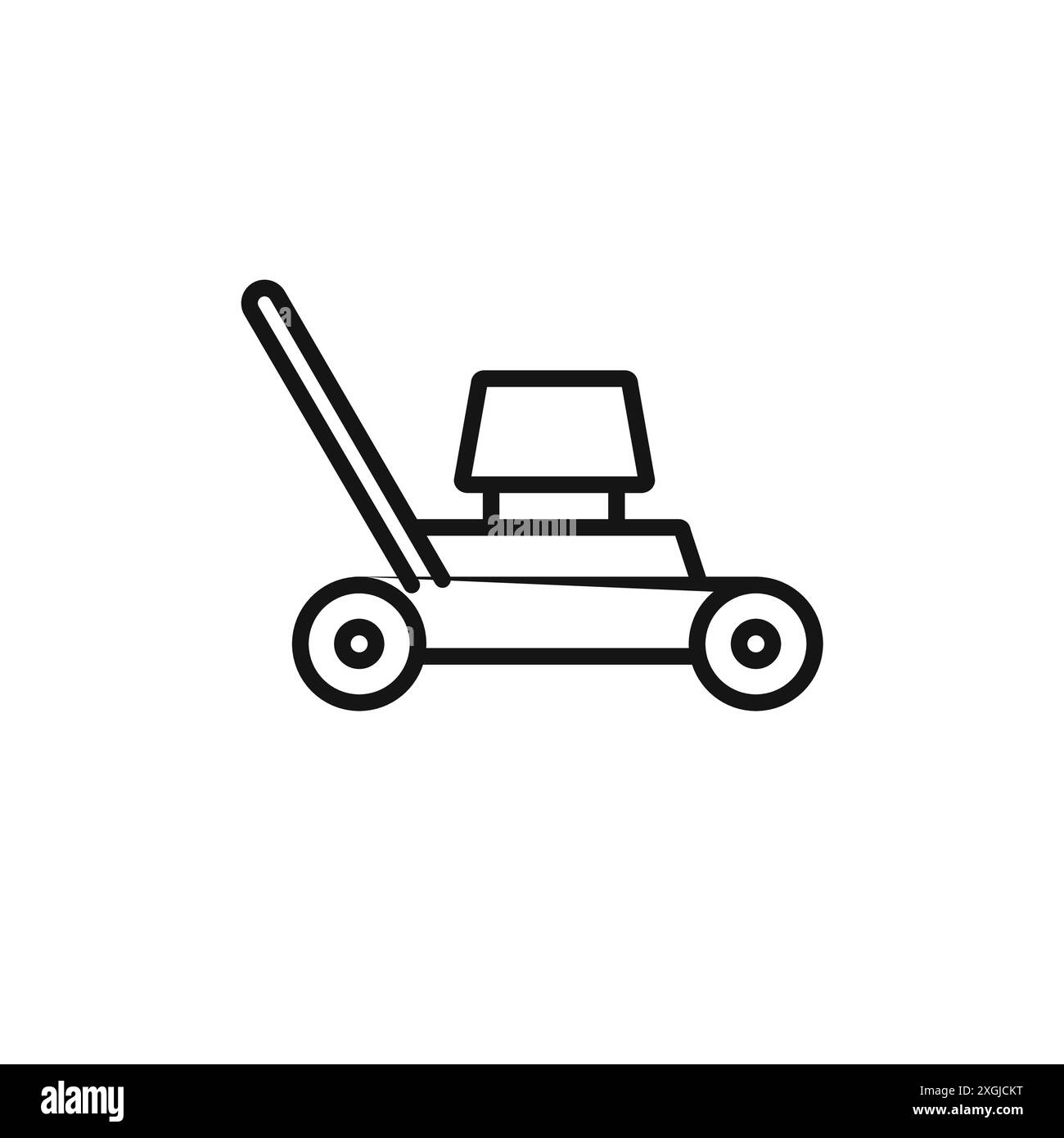 Lawn Mower Icon Vector Logo Set Collection For Web App Ui Stock Vector