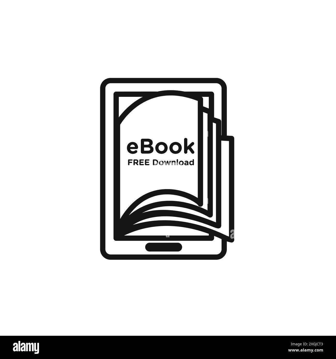 E book download icon vector logo set collection for web app ui Stock ...