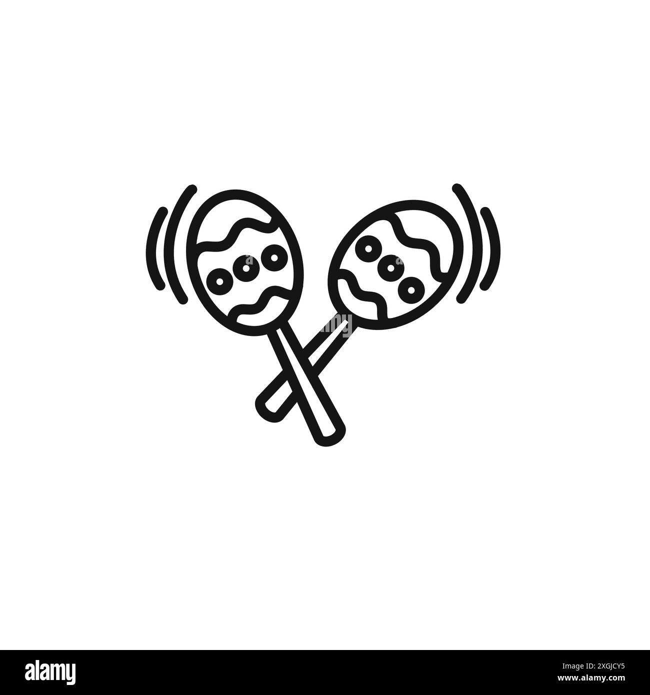 Maracas traditional music instrument Black and White Stock Photos & Images - Alamy