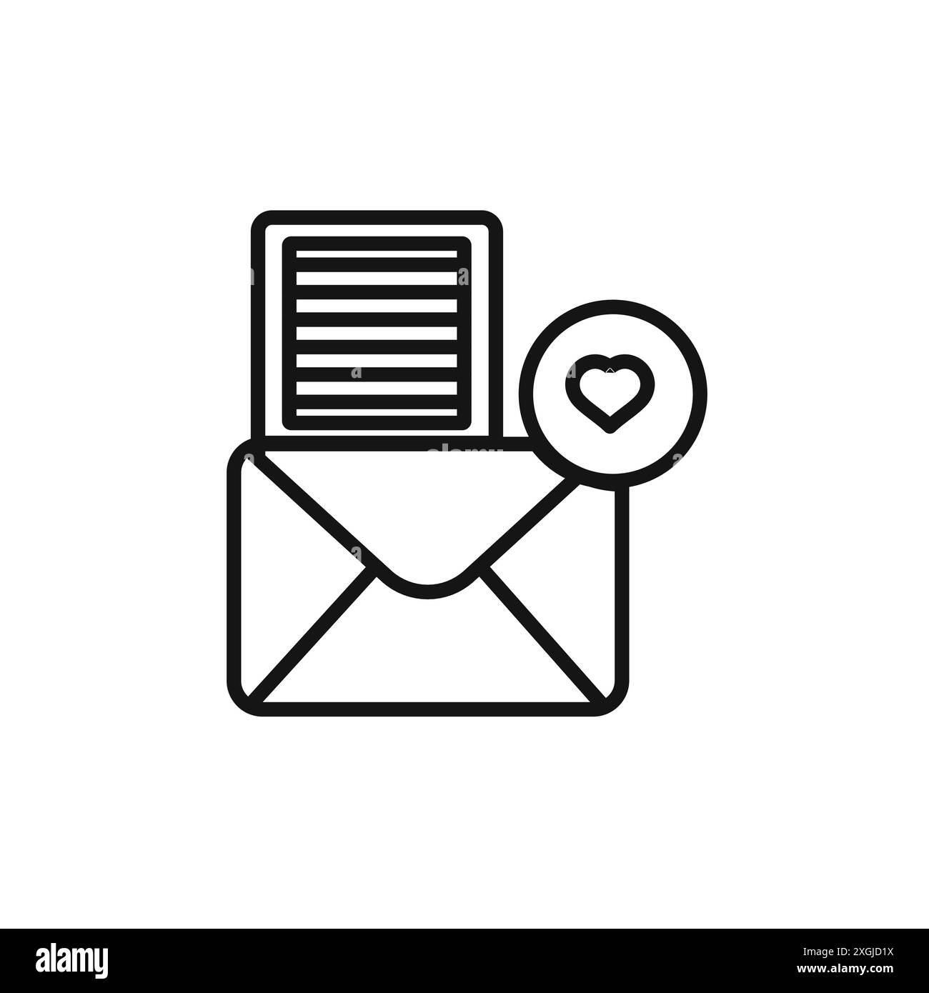 Love letter icon vector logo set collection for web app ui Stock Vector ...