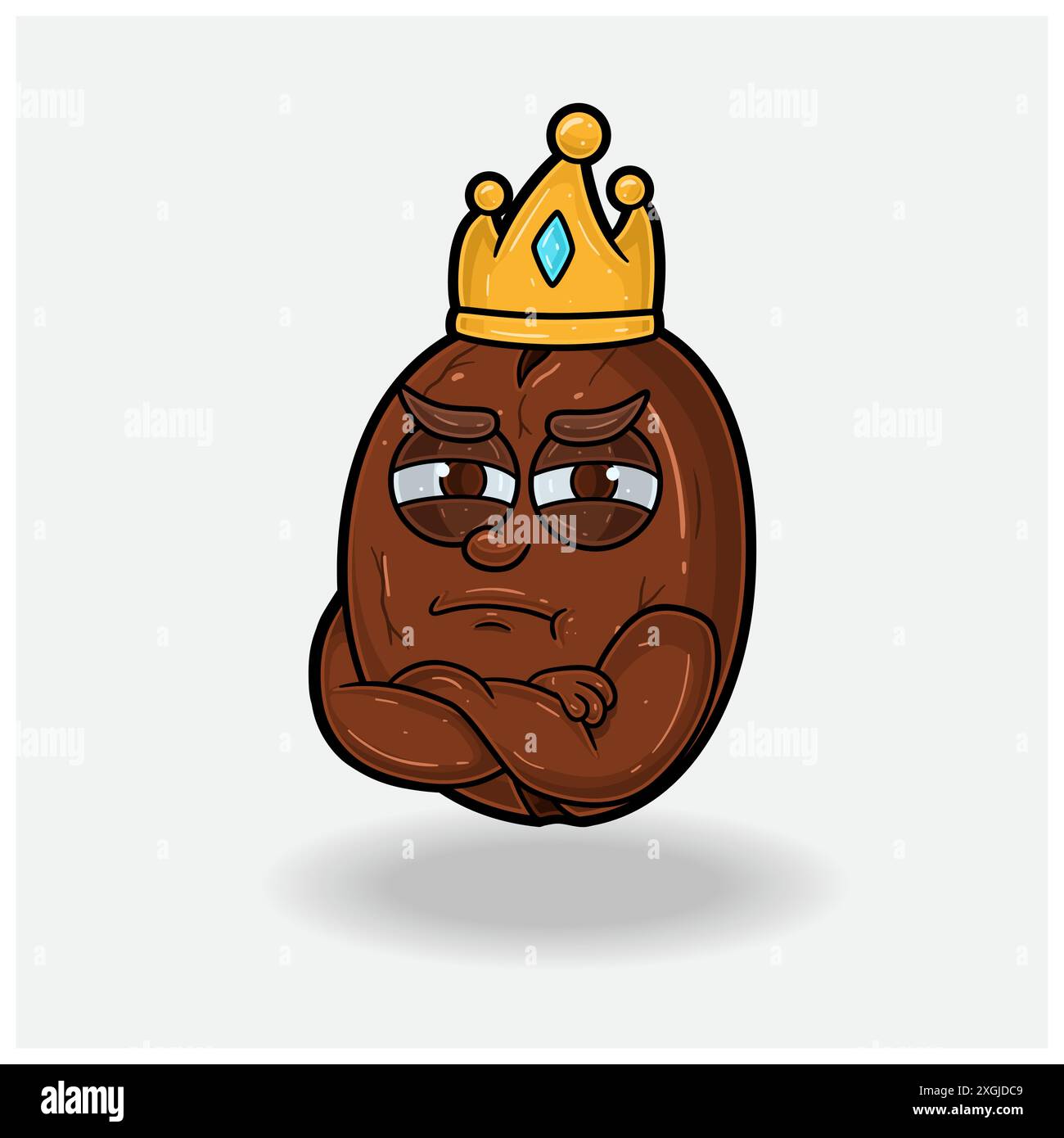 Coffee Bean With Jealous expression. Mascot cartoon character for ...