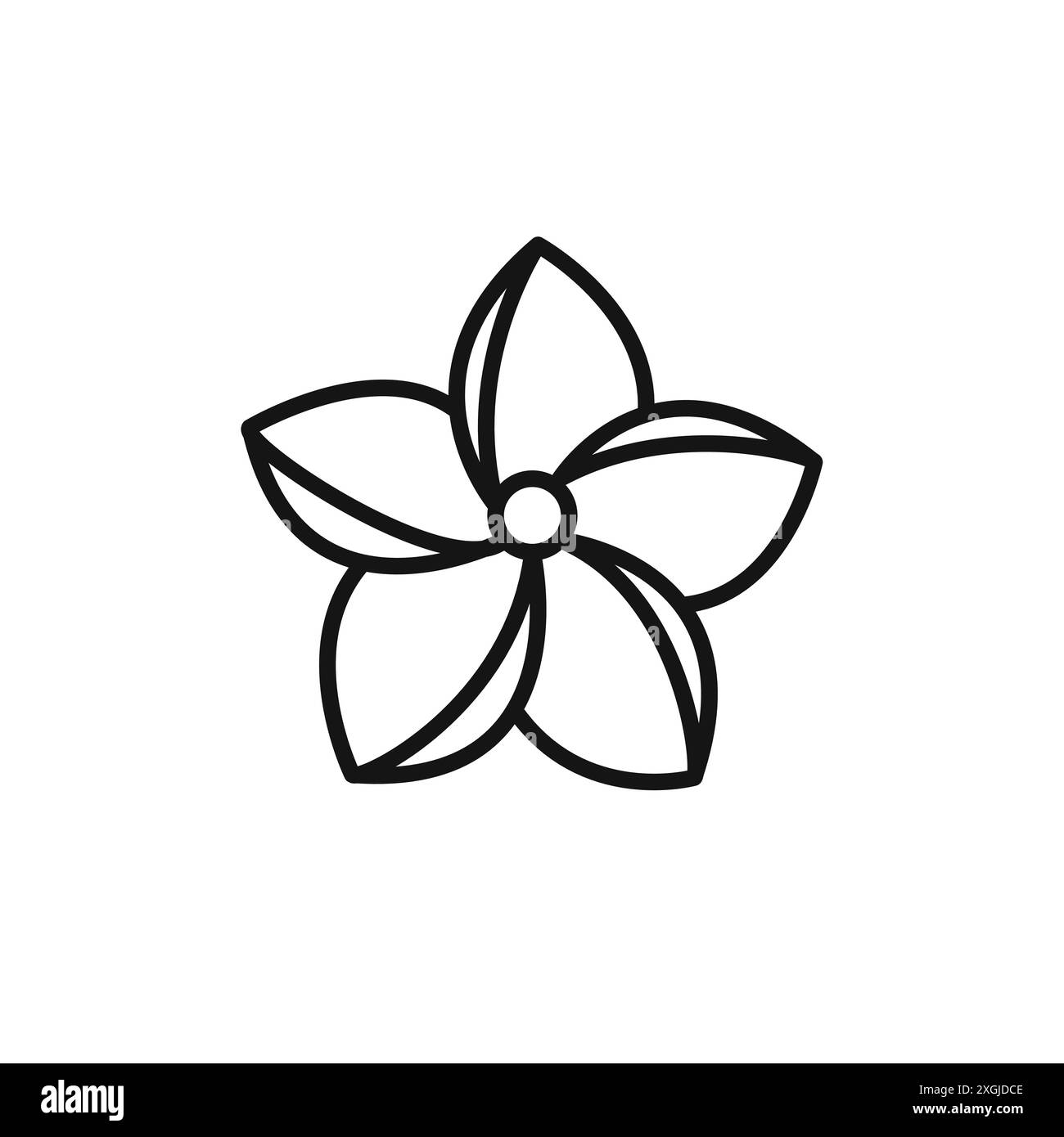 plumeria icon vector logo set collection for web app ui Stock Vector ...