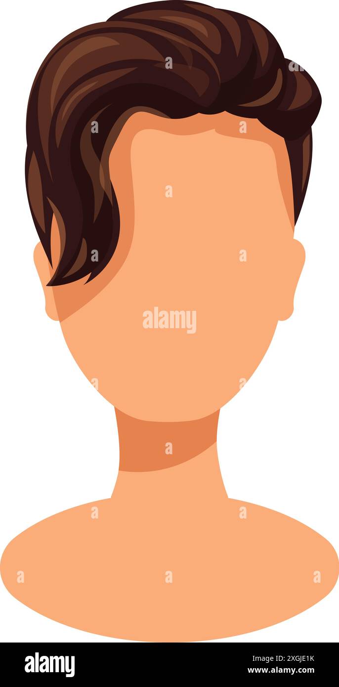 Male character showing a trendy hairstyle with side part, perfect for a ...