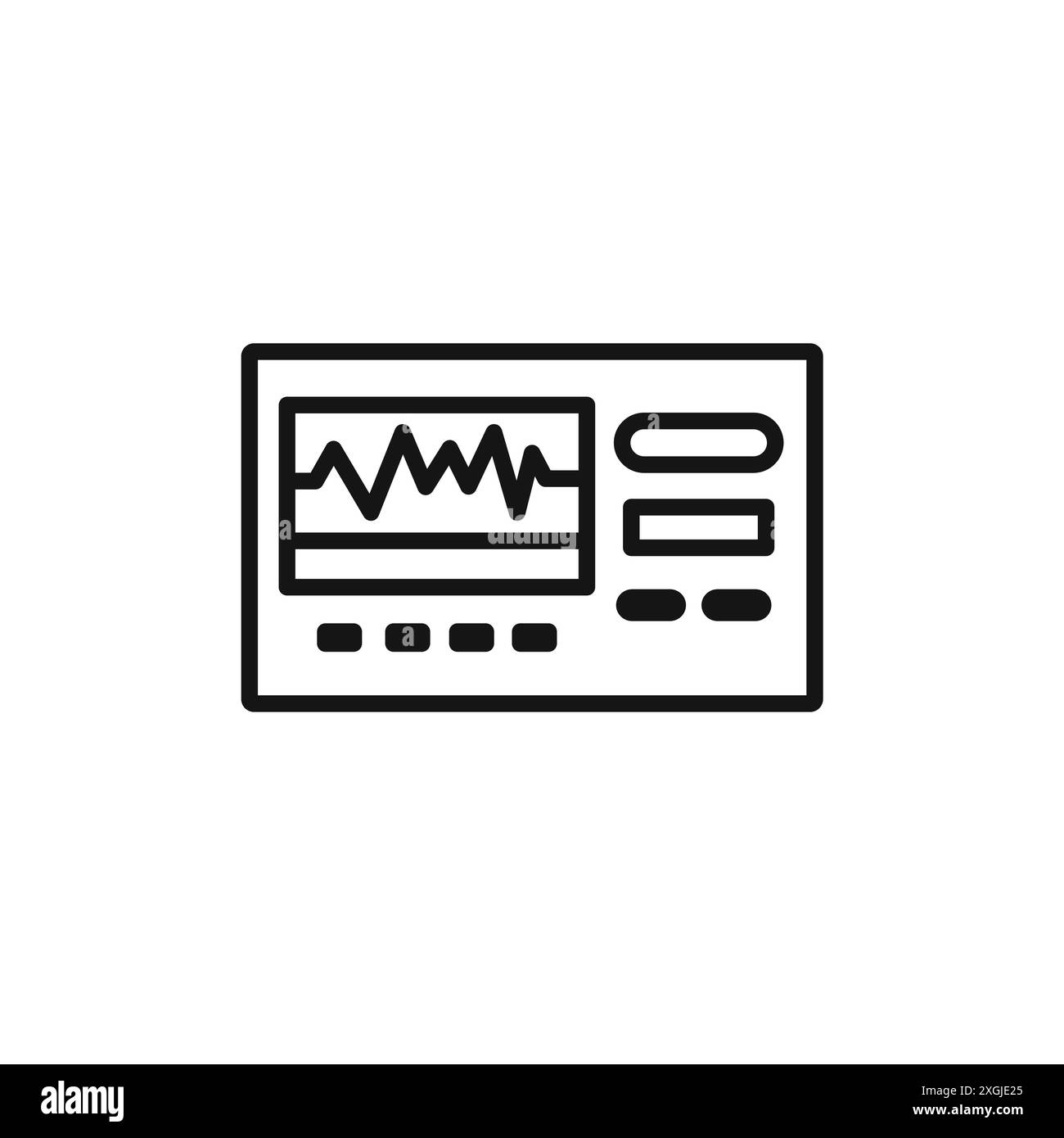 Portable electrocardiogram icon vector logo set collection for web app ...