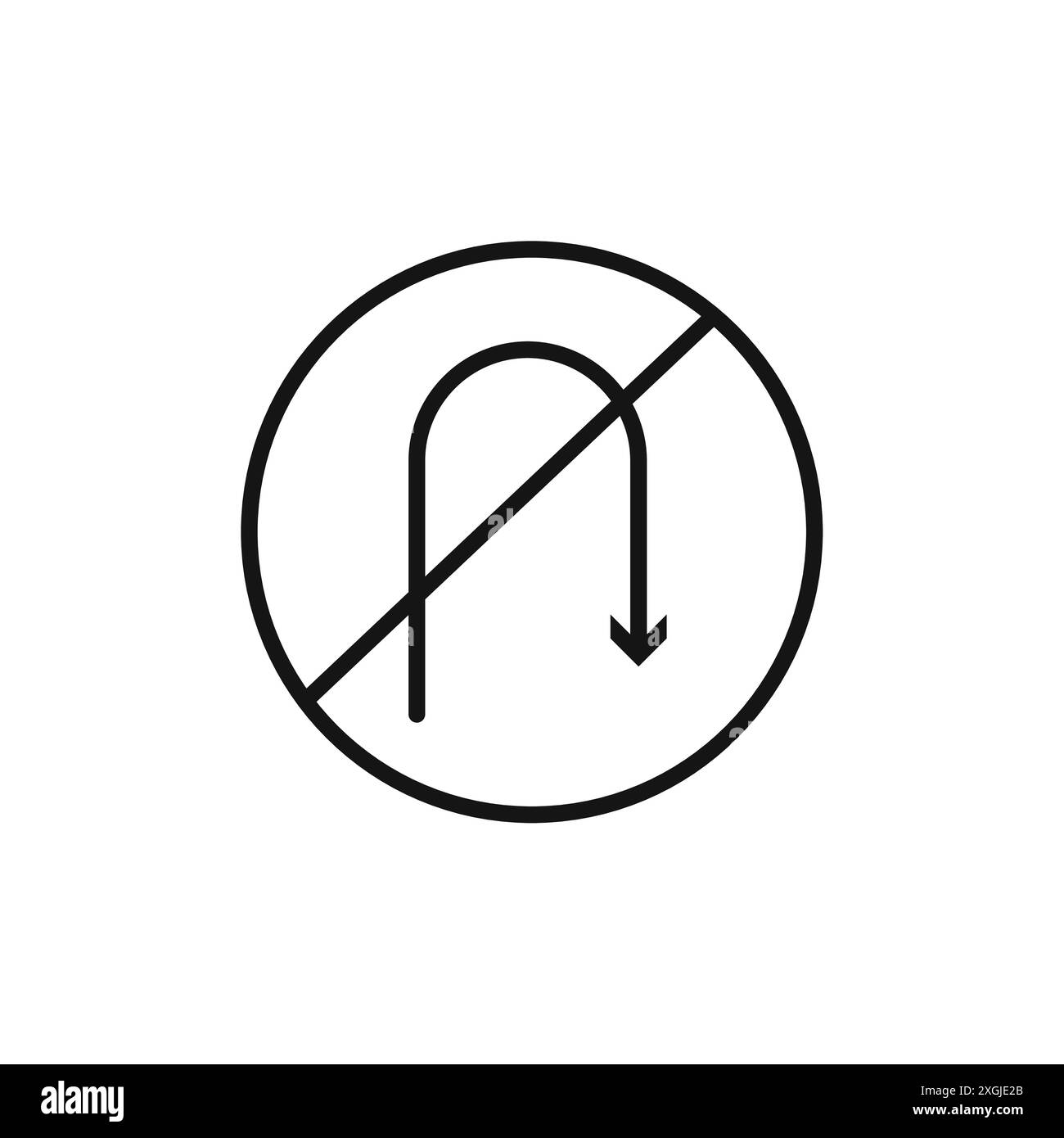 No U turn sign icon vector logo set collection for web app ui Stock Vector Image & Art - Alamy