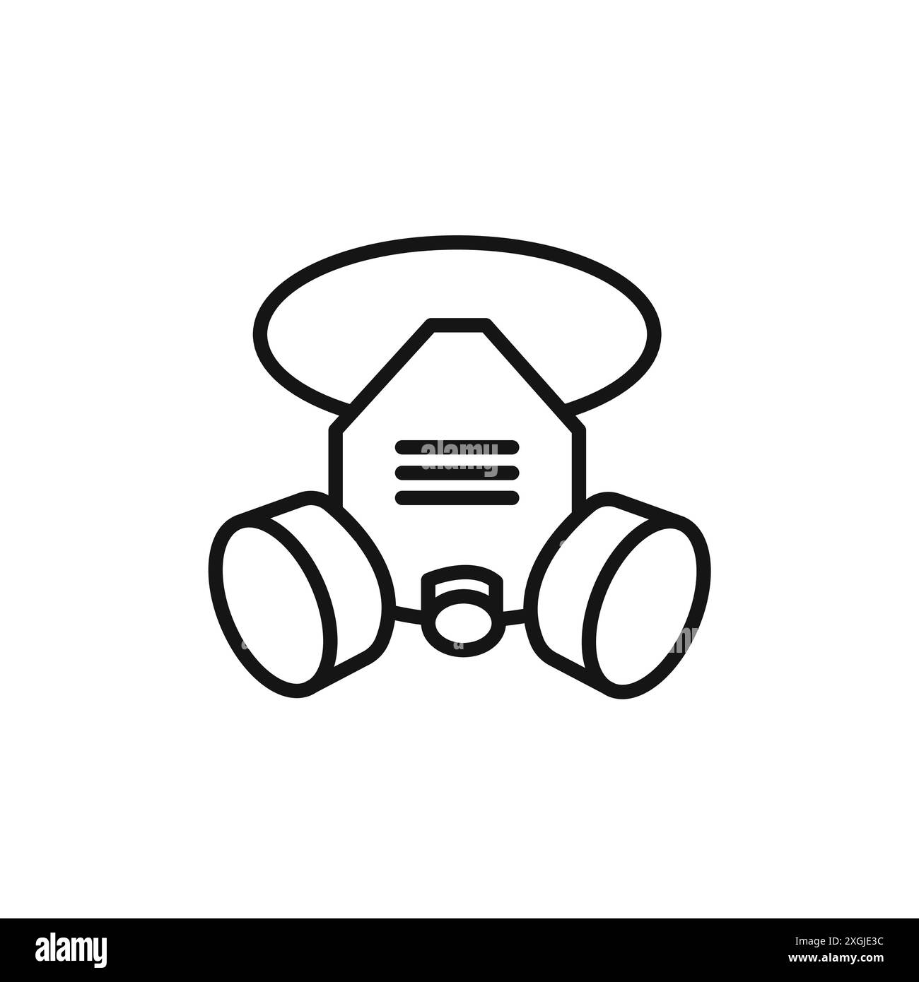 Respirator with filter cartridges icon vector logo set collection for web app ui Stock Vector ...