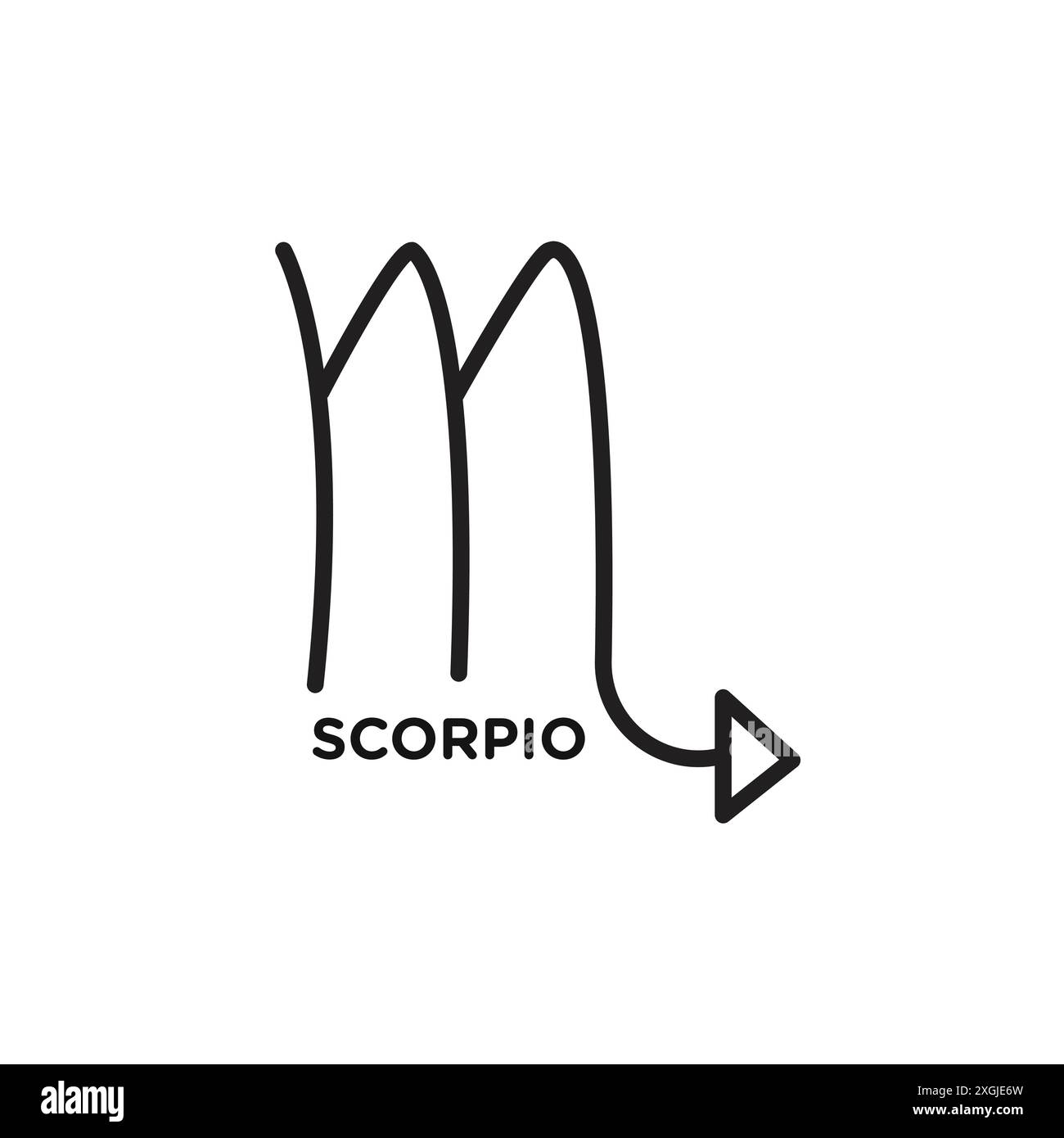 Scorpio zodiac outline sign hi-res stock photography and images - Alamy