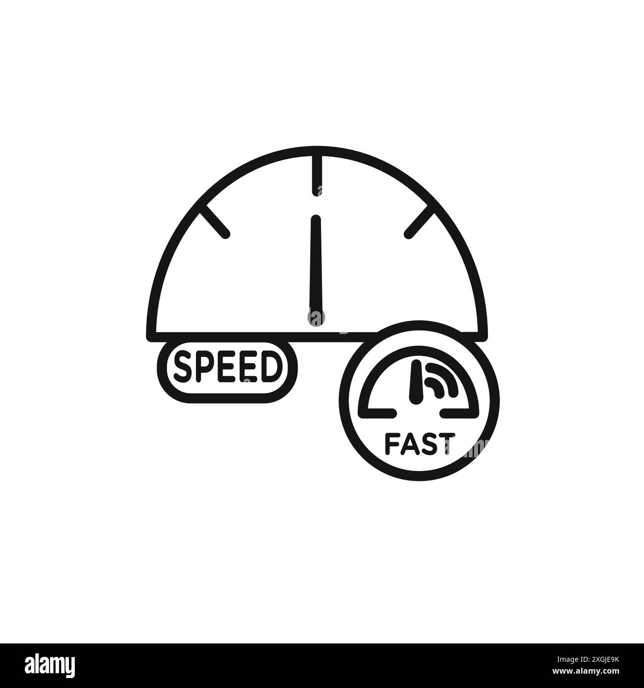 Network speed test icon vector logo set collection for web app ui Stock ...