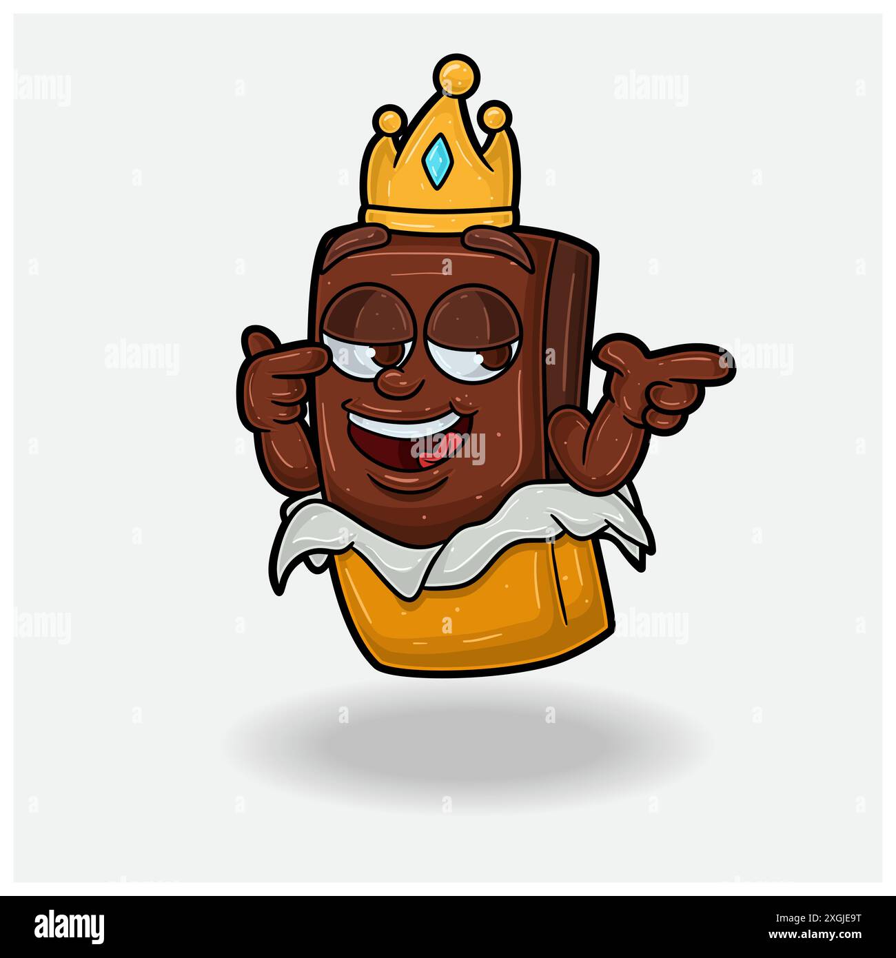 Chocolate With Smug expression. Mascot cartoon character for flavor ...