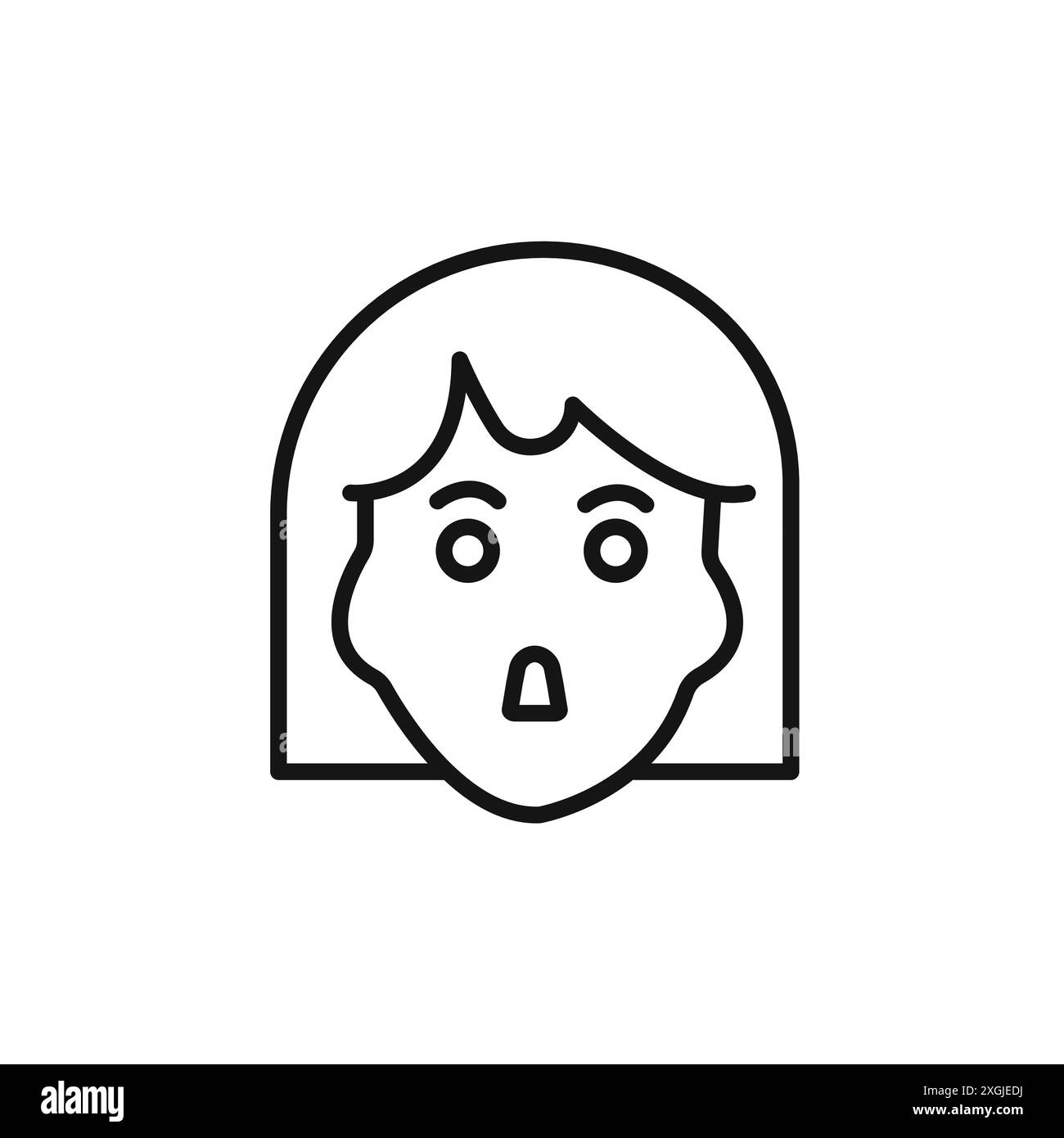 Shocked Girl icon vector logo set collection for web app ui Stock Vector Image & Art - Alamy