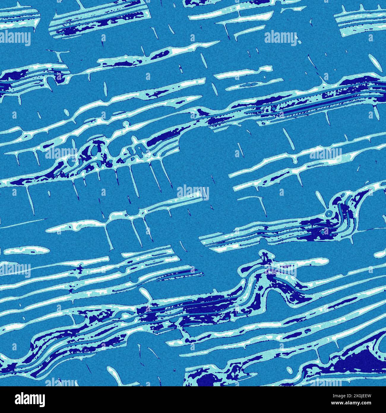 Summer blue dyed wave water pattern with broken linear stripe effect ...