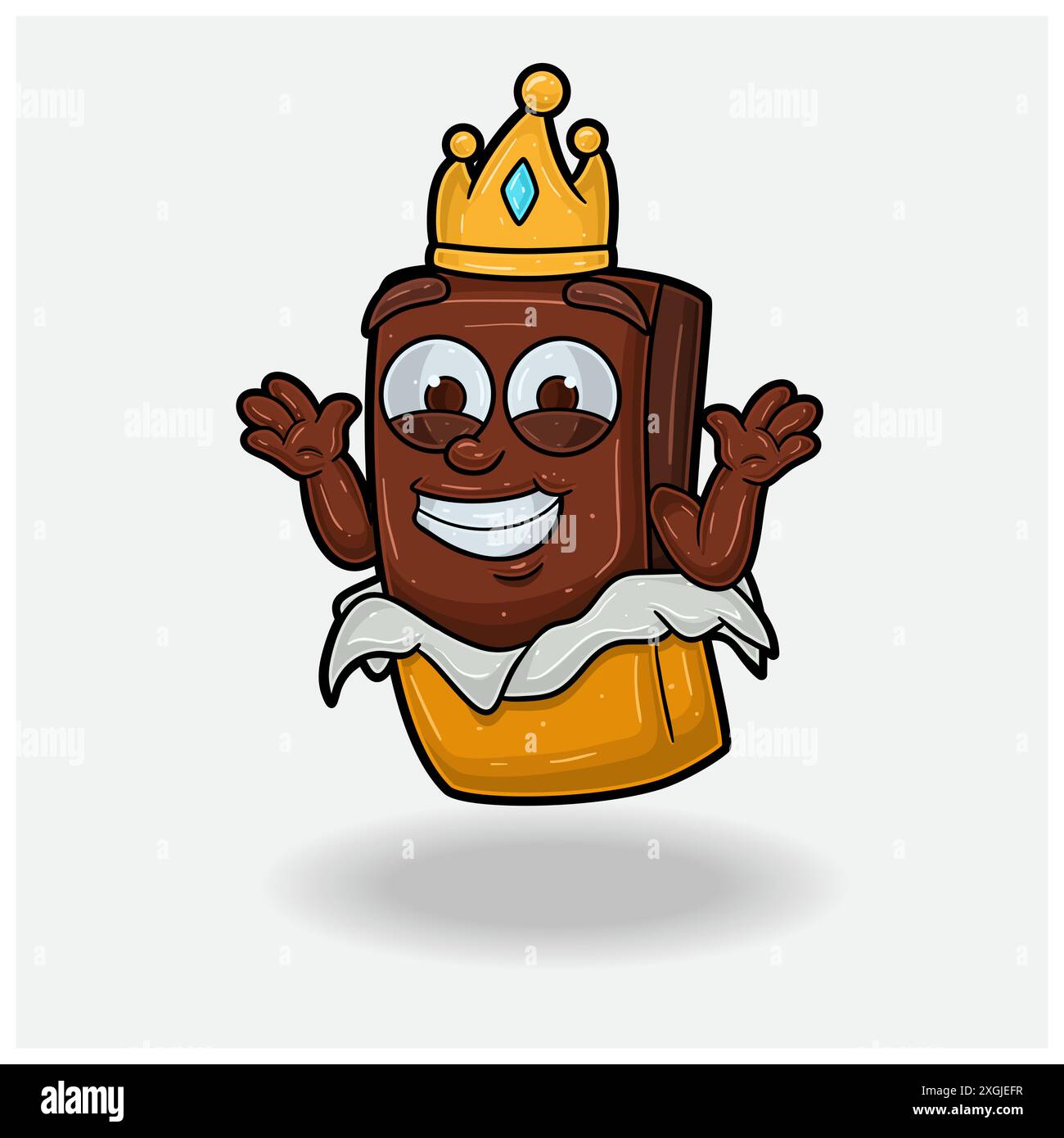 Chocolate With Dont Know Smile expression. Mascot cartoon character for ...