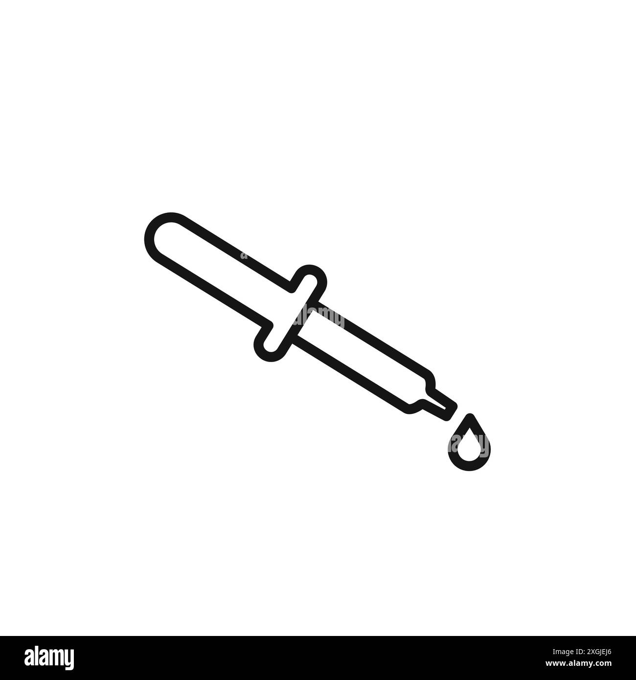 Pipette icon flat thin hi-res stock photography and images - Alamy