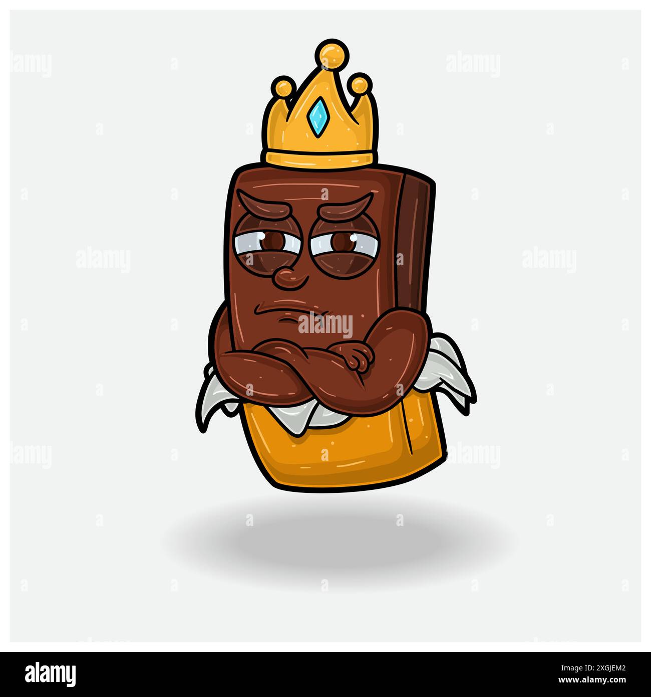 Chocolate With Jealous expression. Mascot cartoon character for flavor ...