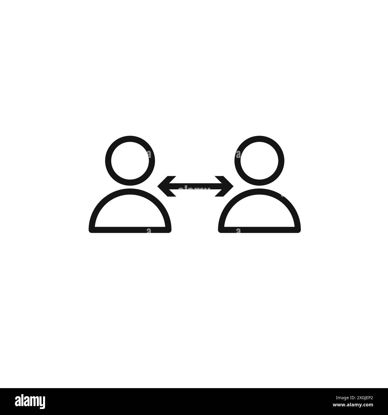 Social distancing icon vector logo set collection for web app ui Stock ...