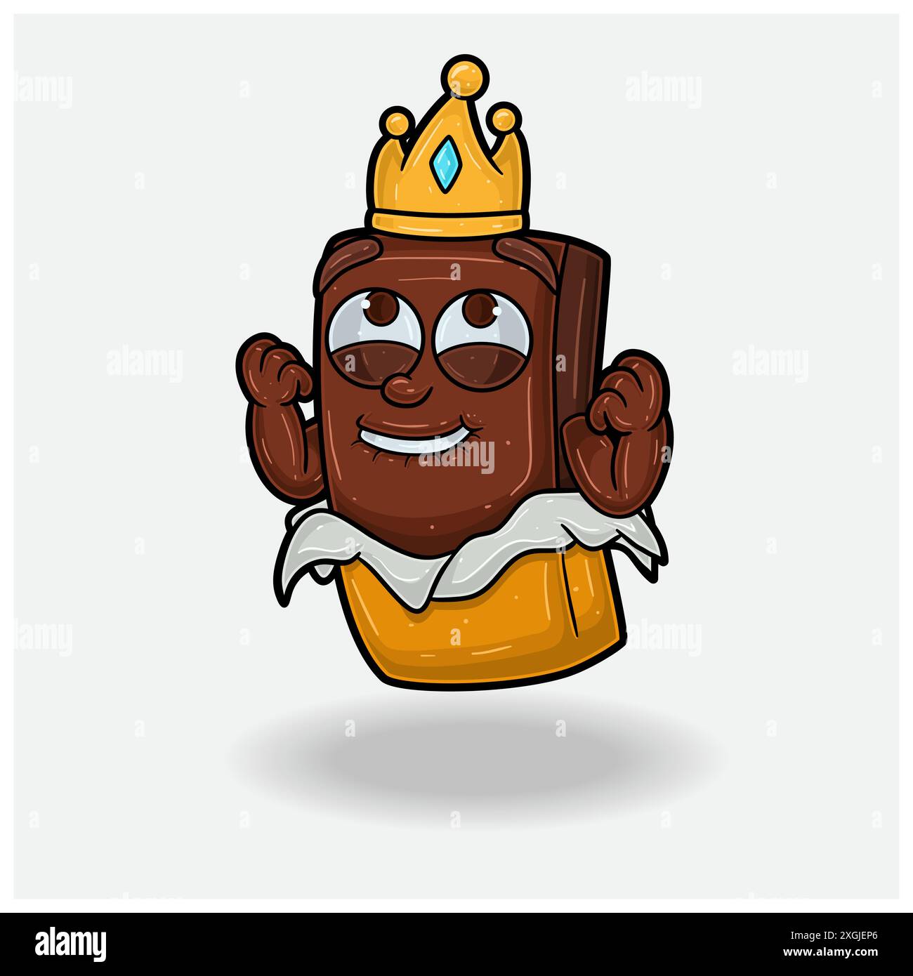 Chocolate With Happy expression. Mascot cartoon character for flavor ...