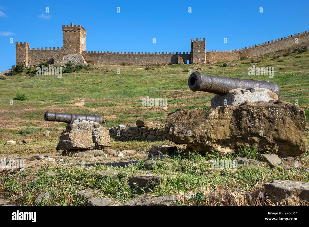 Old cannon genoese fortress hi-res stock photography and images - Alamy