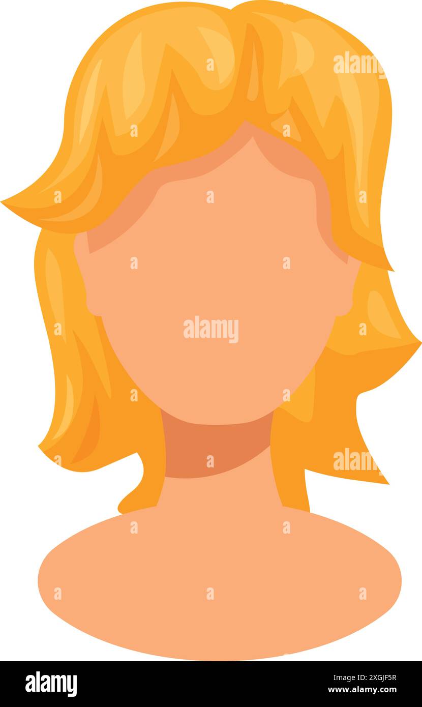 Faceless female character portrait featuring a young woman with blonde ...