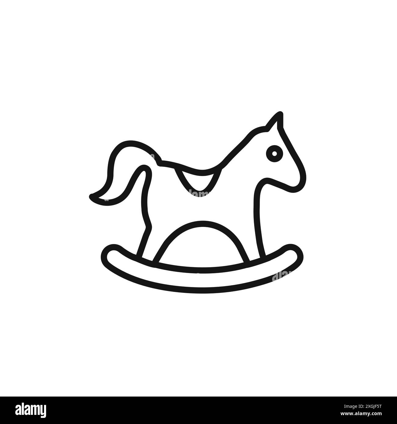 Toy horse rocking chair icon vector logo set collection for web app ui ...