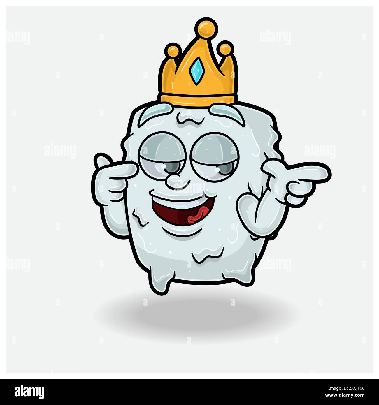 Marshmallow With Smug expression. Mascot cartoon character for flavor ...