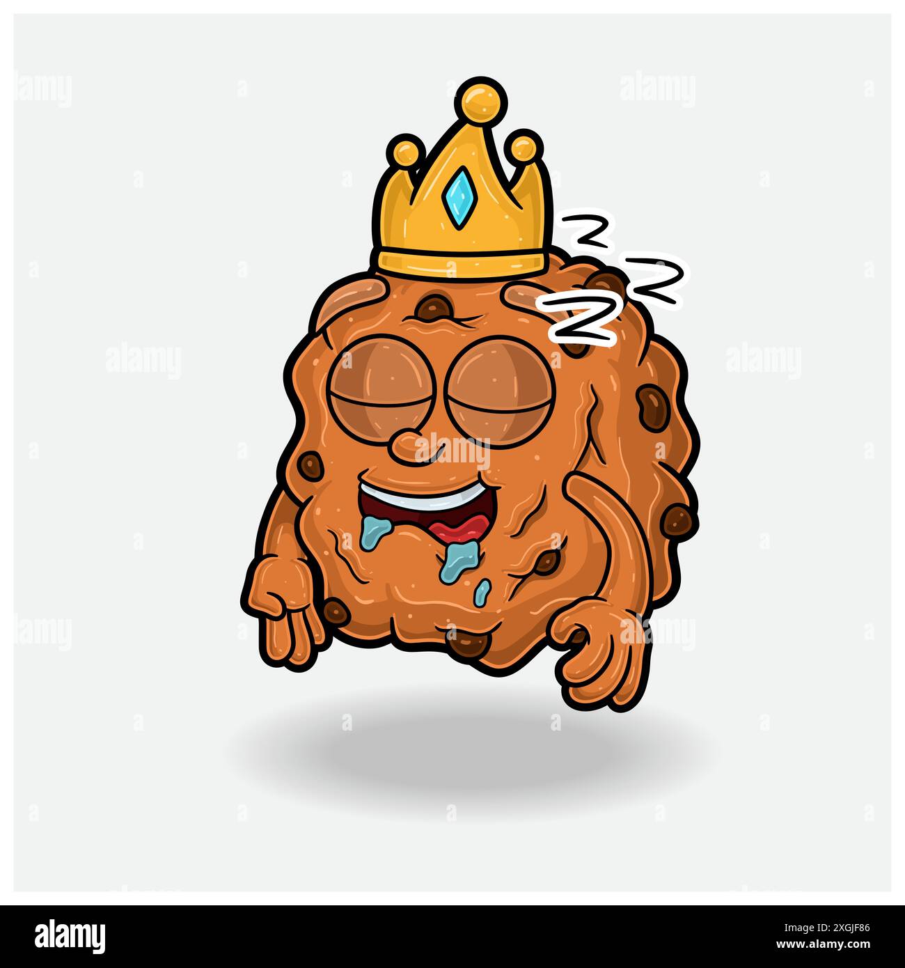 Cookies With Sleep expression. Mascot cartoon character for flavor ...
