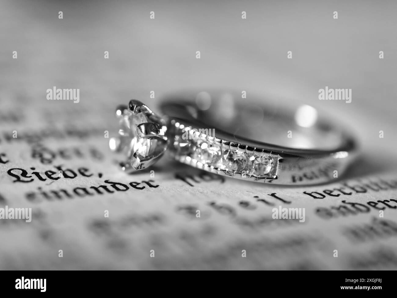 Ring on book Black and White Stock Photos & Images - Alamy