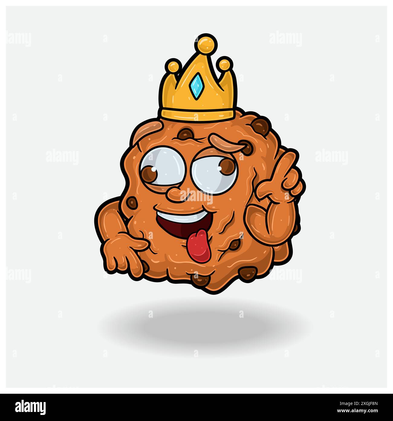 Cookies With Crazy expression. Mascot cartoon character for flavor ...