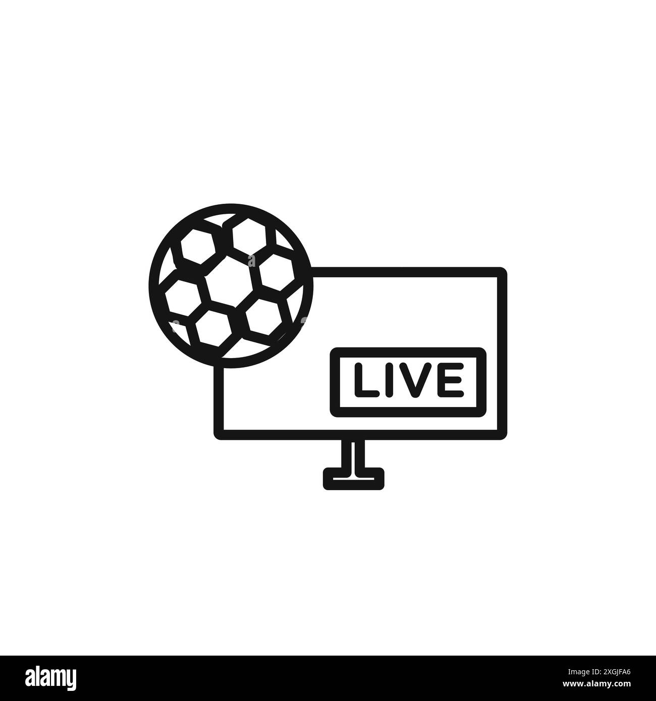 Soccer Live Match On TV icon vector logo set collection for web app ui ...