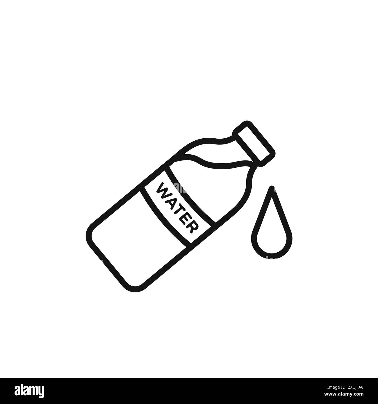 water bottle icon (2) vector logo set collection for web app ui Stock ...