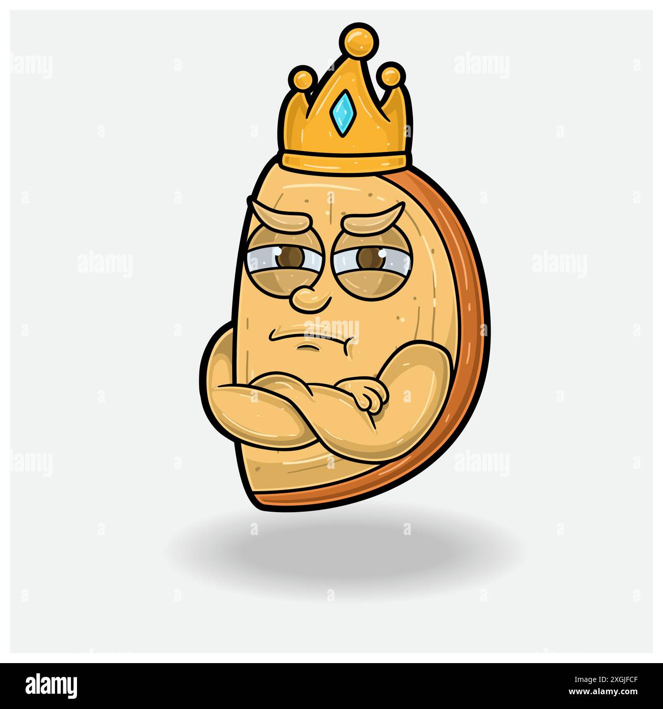 Biscotti With Jealous expression. Mascot cartoon character for flavor ...