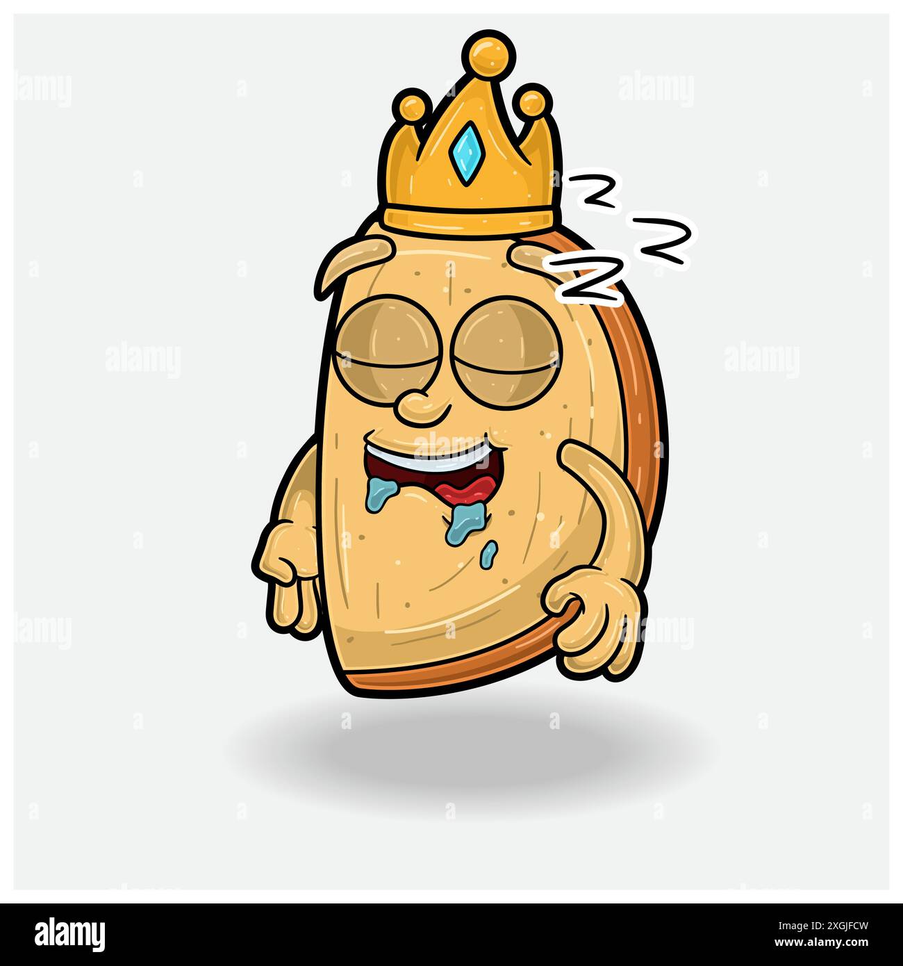 Biscotti With Sleep expression. Mascot cartoon character for flavor ...