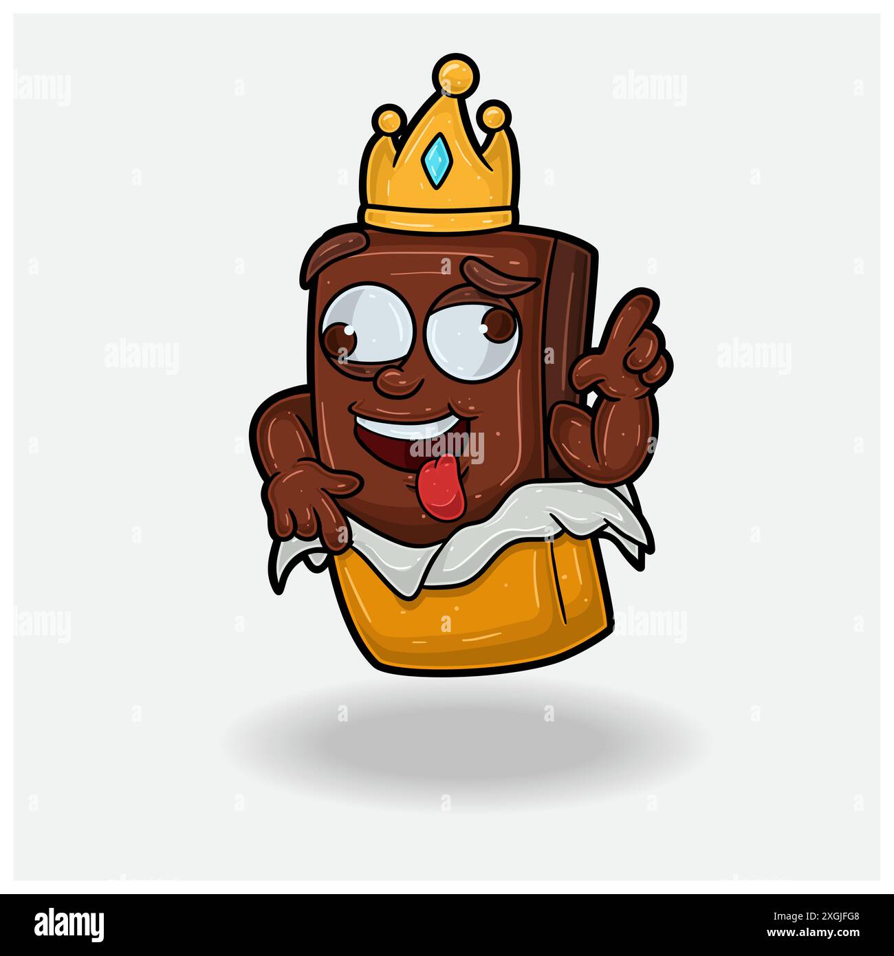 Chocolate With Crazy expression. Mascot cartoon character for flavor ...