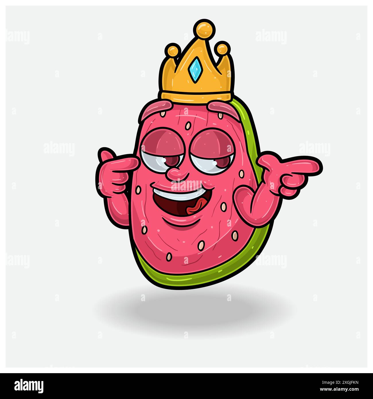Guava Fruit With Smug expression. Mascot cartoon character for flavor ...