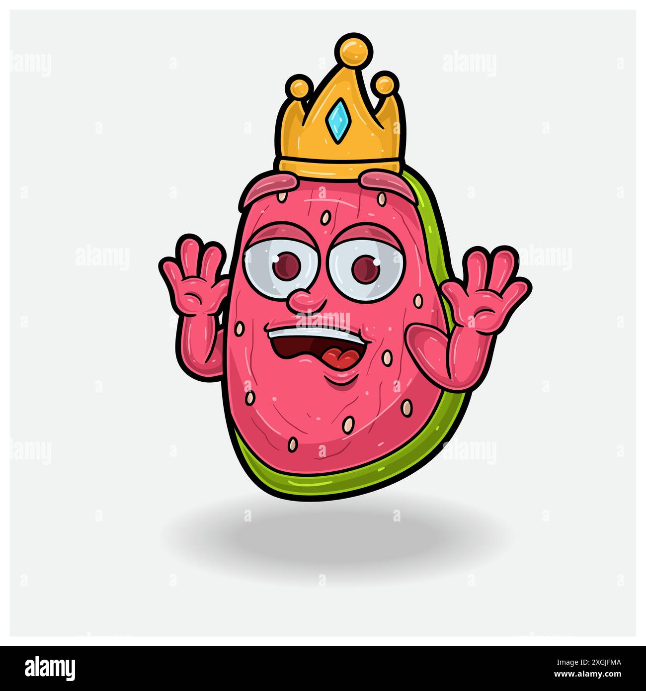 Guava Fruit With Shocked expression. Mascot cartoon character for ...