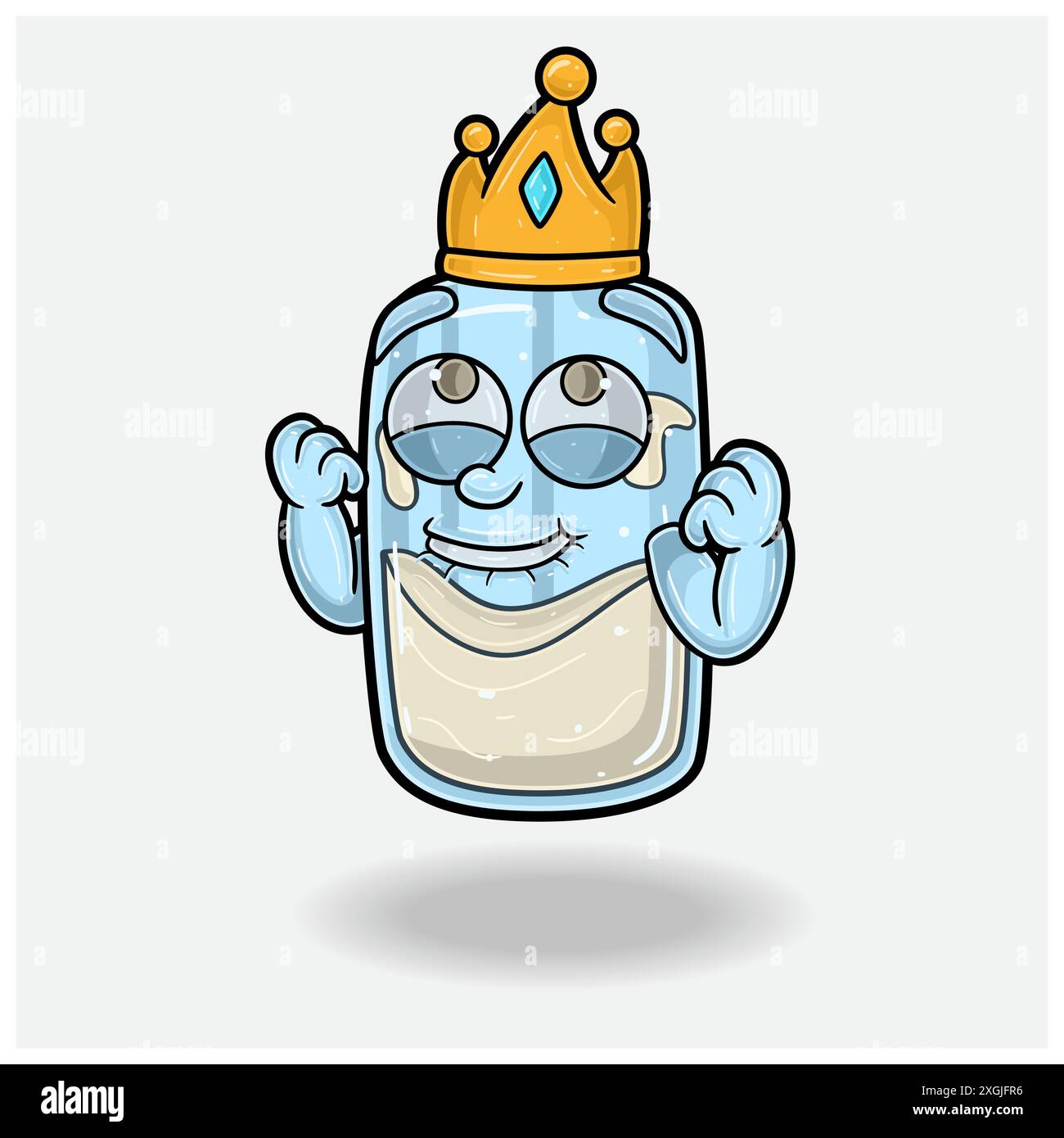Milk Mascot Character Cartoon With Happy expression. For brand, label ...