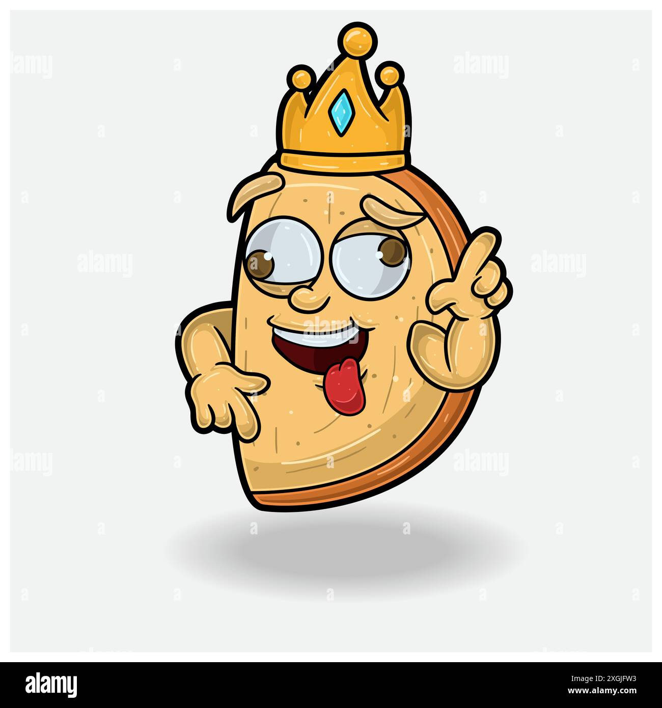 Biscotti With Crazy expression. Mascot cartoon character for flavor ...