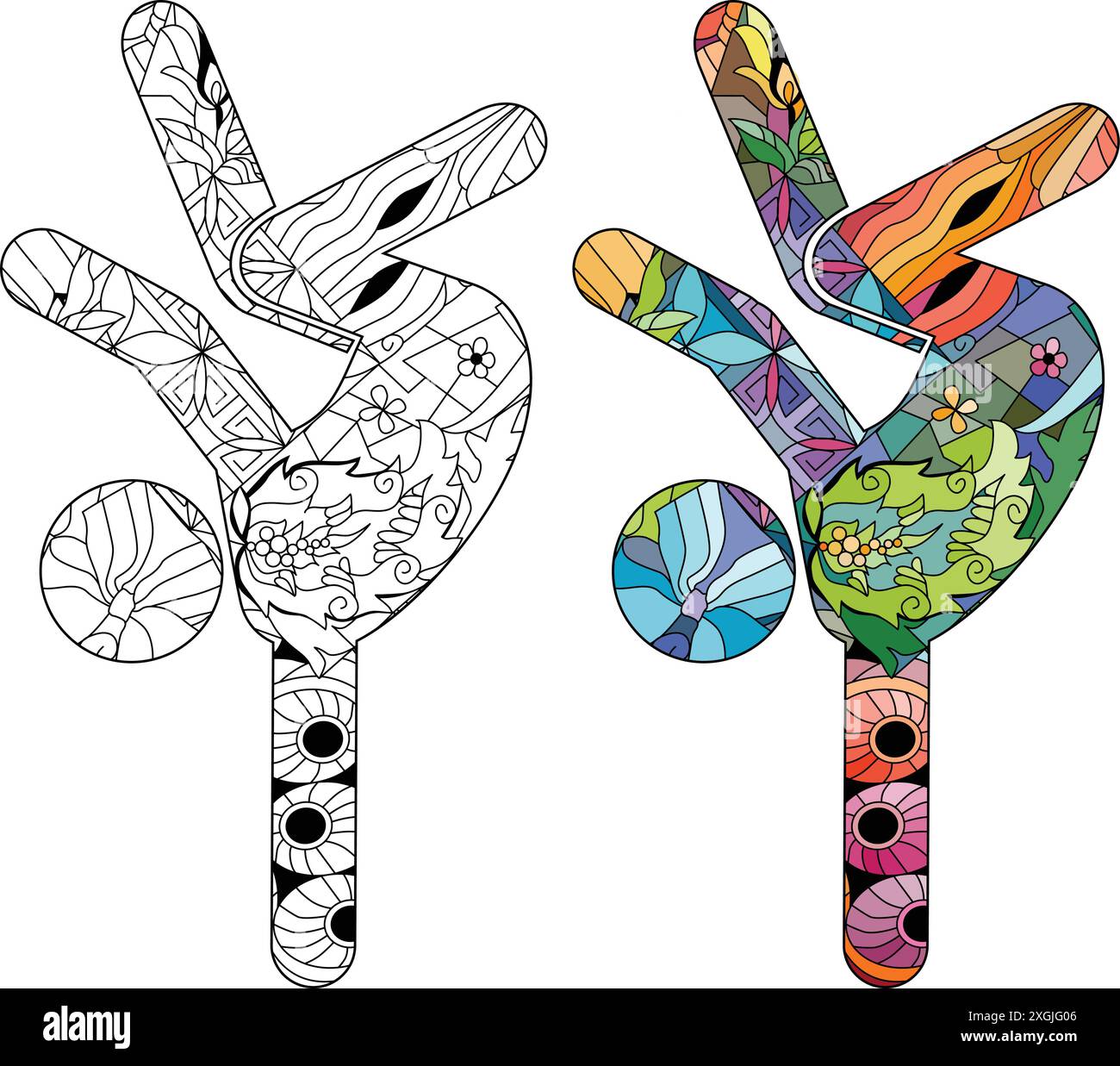 Hand-painted art design. Hand drawn illustration Icon BREAK DANCING for ...