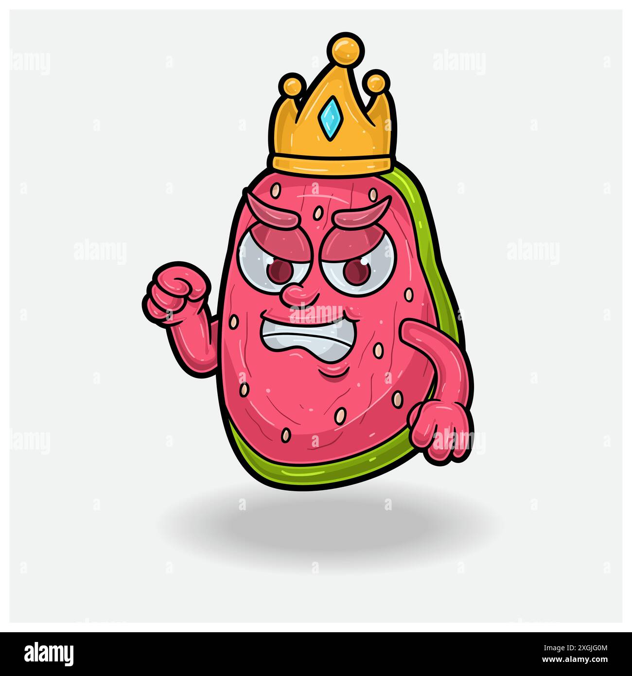 Guava Fruit With Angry expression. Mascot cartoon character for flavor ...