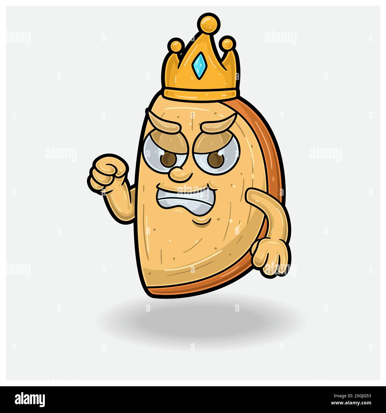 Biscotti With Angry expression. Mascot cartoon character for flavor ...