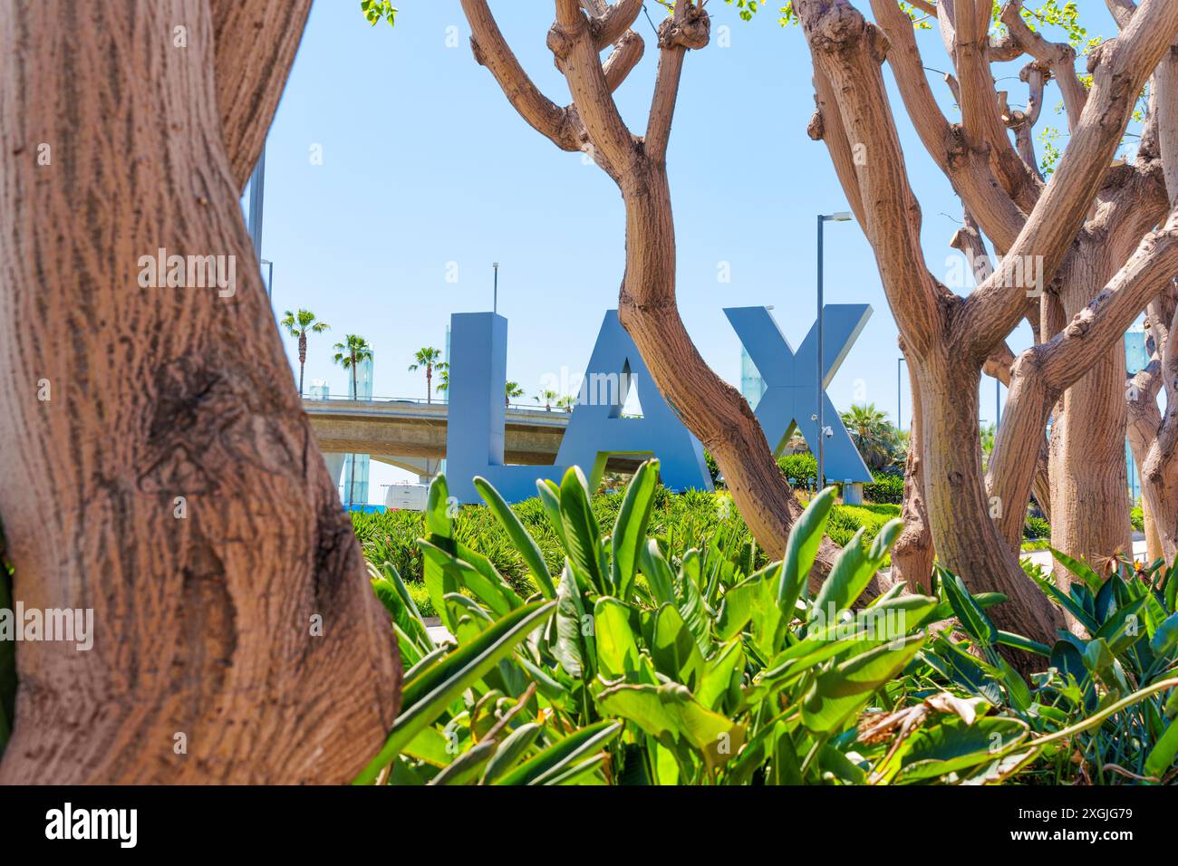 Los Angeles, California - April 8, 2024: LAX sign, beautifully framed ...