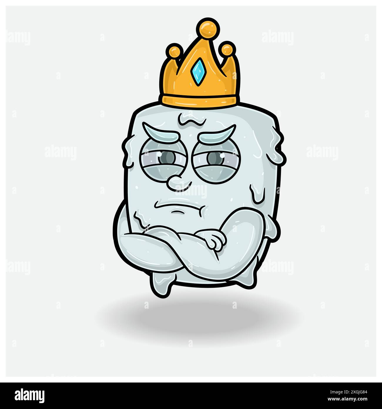 Marshmallow With Jealous expression. Mascot cartoon character for ...