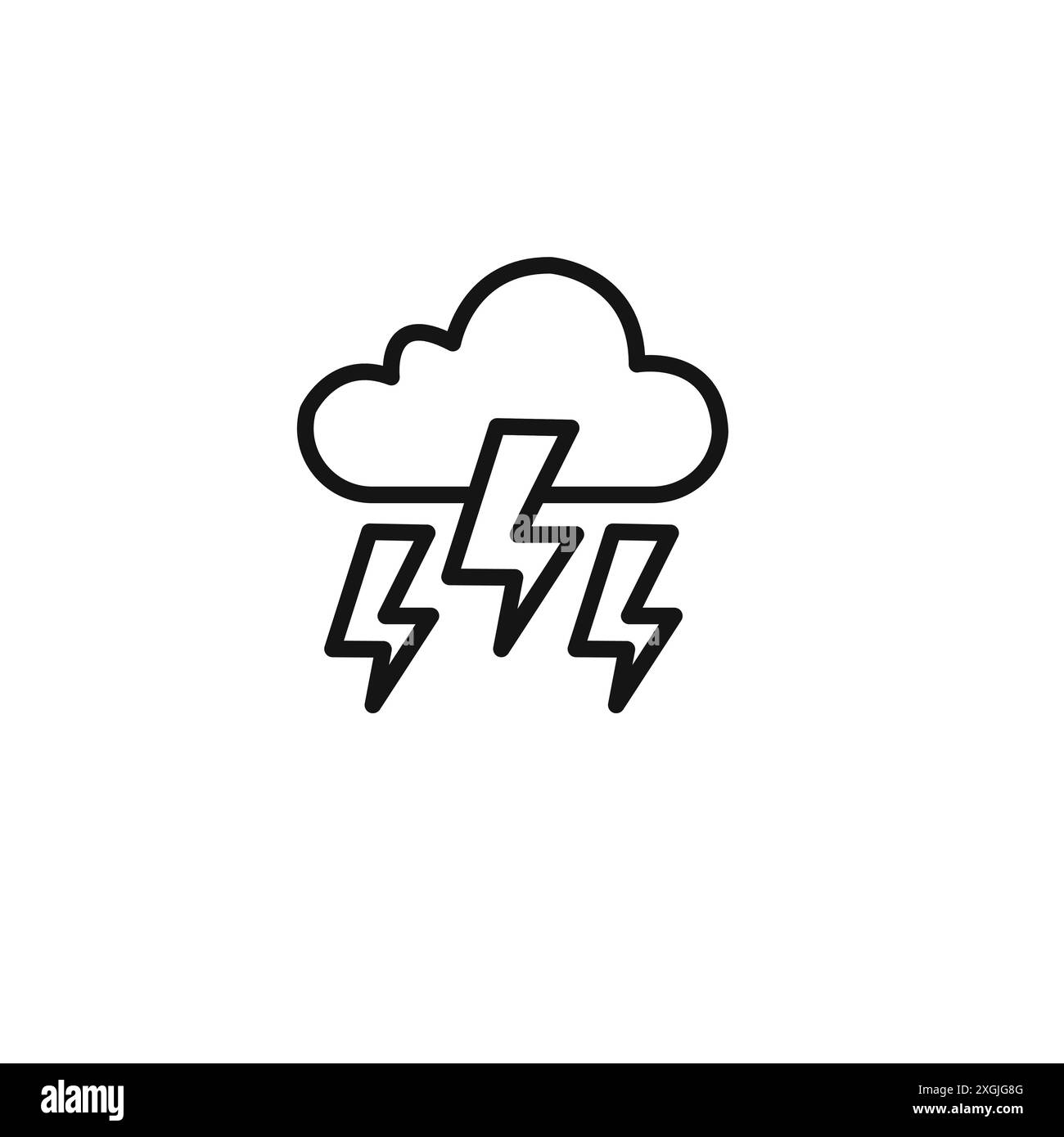 Thunder lightning icon vector logo set collection for web app ui Stock ...