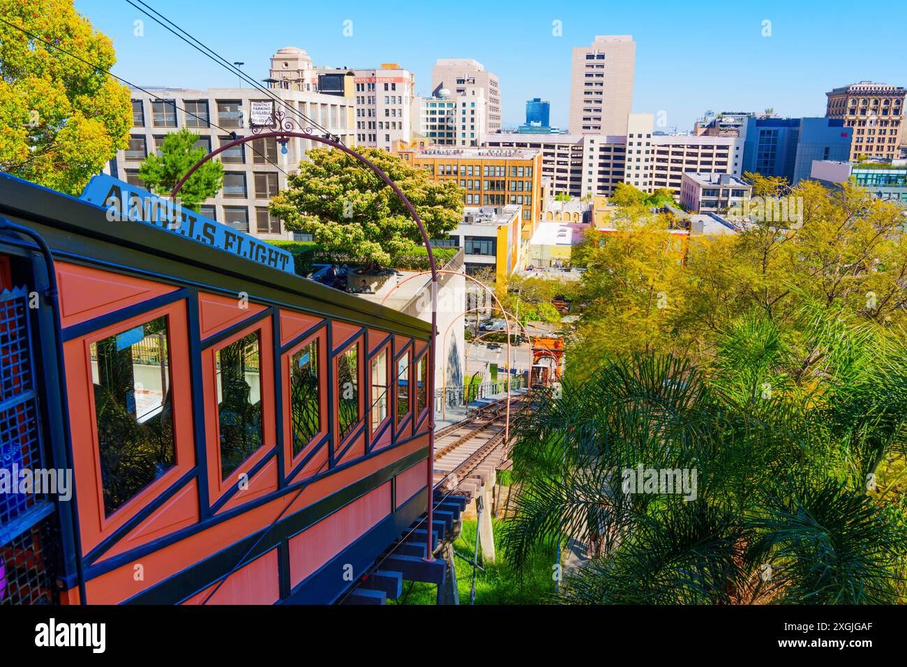 Los Angeles, California - April 10, 2024: A view from Angels Flight ...