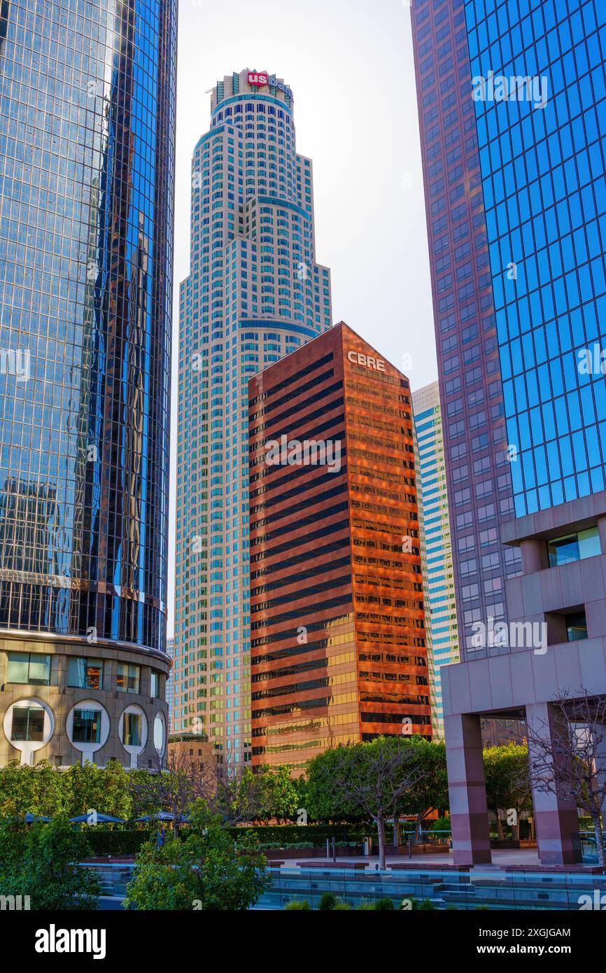 Los Angeles, California - April 10, 2024: Iconic tall buildings in ...