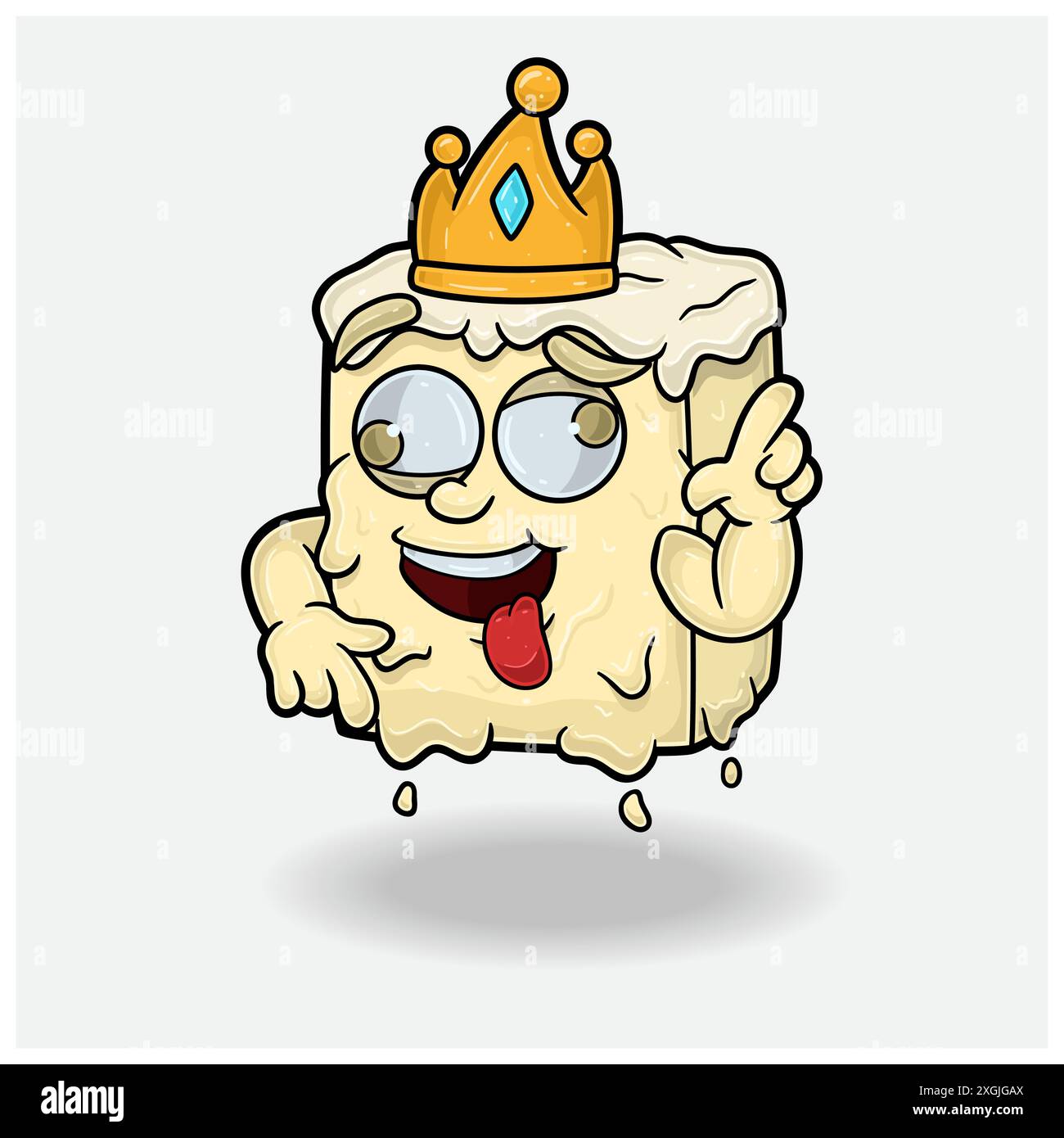 Margarine Mascot Character Cartoon With Crazy expression. For brand ...