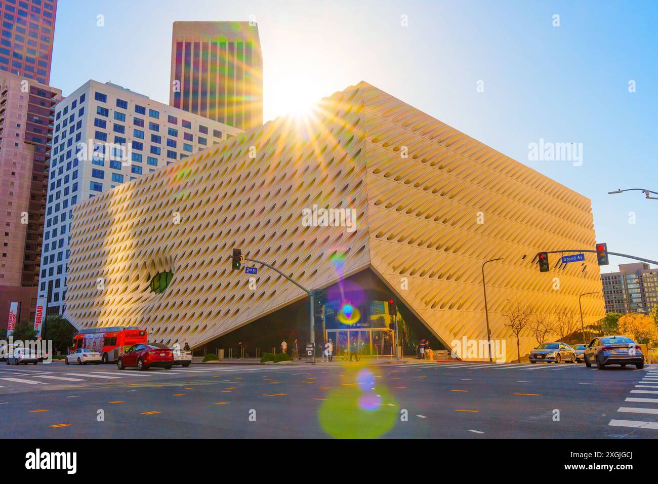 Los Angeles, California - April 10, 2024: Broad museum's distinctive ...