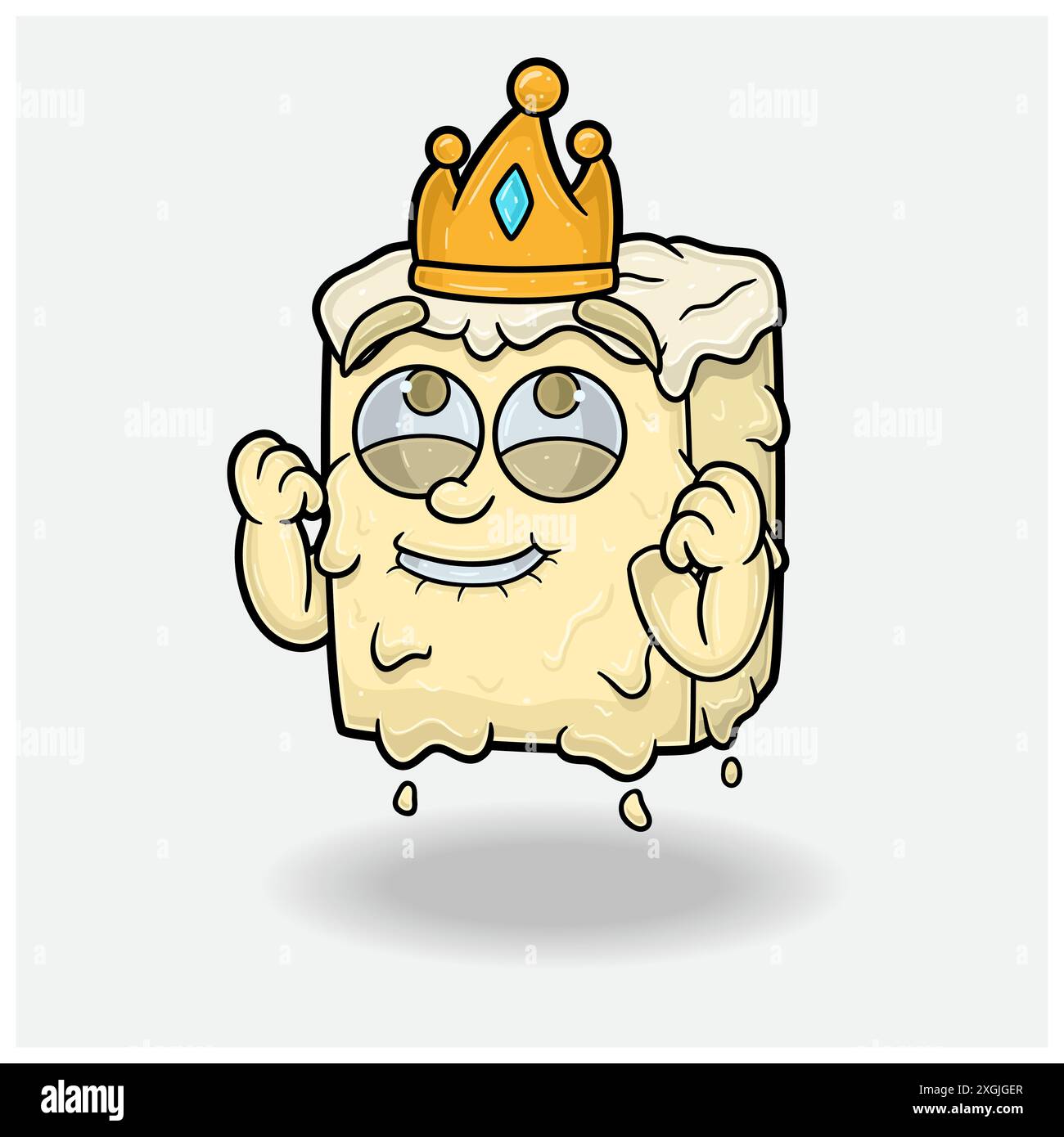 Margarine Mascot Character Cartoon With Happy expression. For brand ...