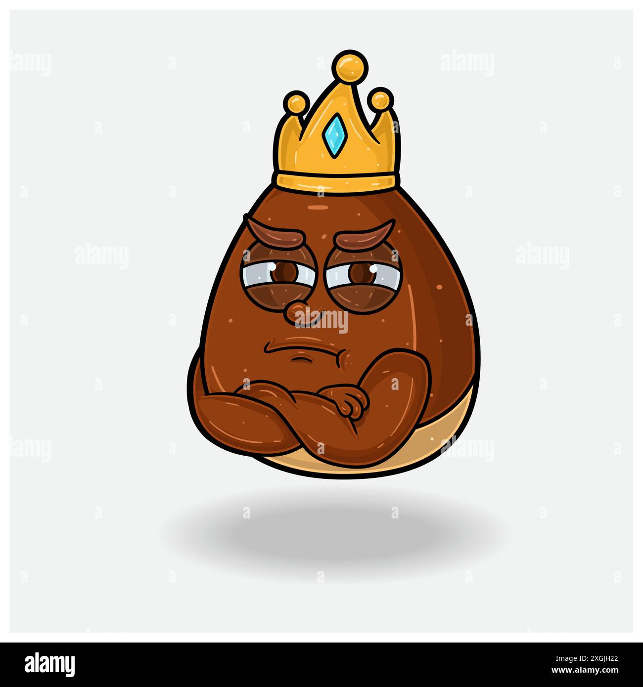 Chestnut Mascot Character Cartoon With Jealous expression. For brand ...